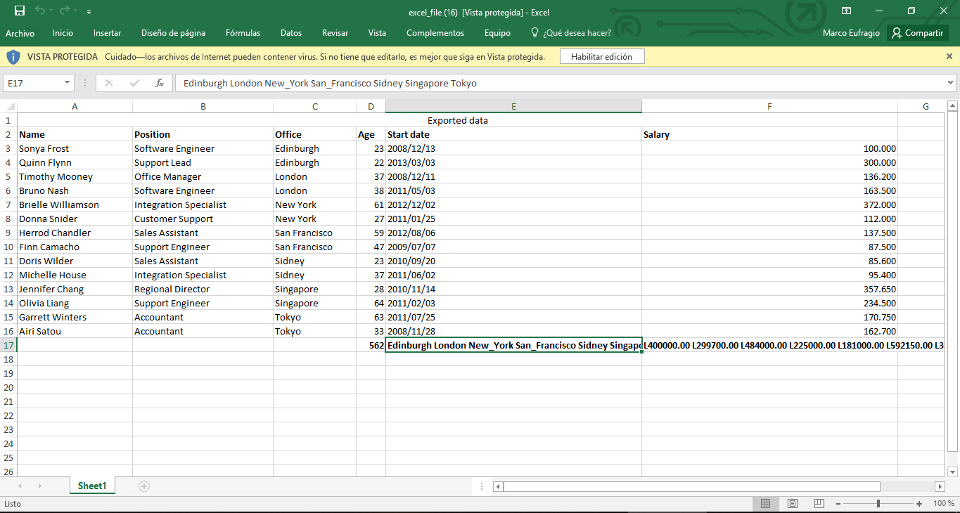Line Break When Exporting To Excel DataTables Forums