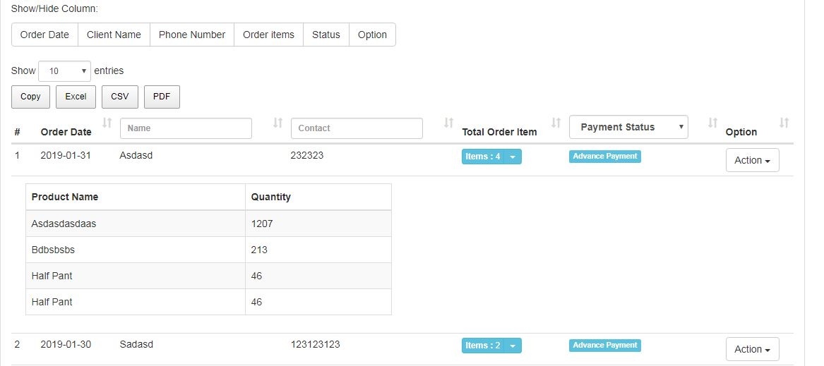 How Do I Specify The Child Rows For Each Row In My Table DataTables 